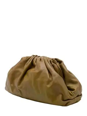 Bottega Veneta 2012-2026 Lambskin The Pouch Clutch Bag - Brown