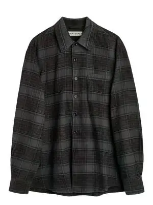 Our Legacy Above Check Flannel Shirt - Grey