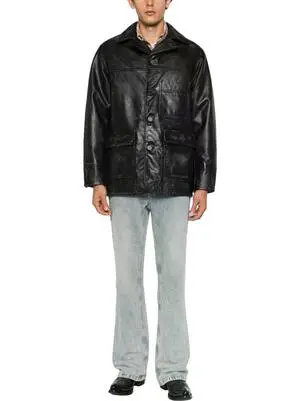 G-star Raw Leather Chore Jacket - Black