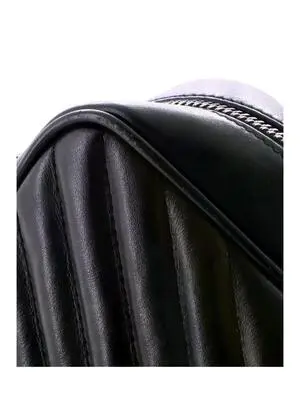 Saint Laurent Lou Camera Bag Matelasse Chevron Leather Small Crossbody Bag - Black
