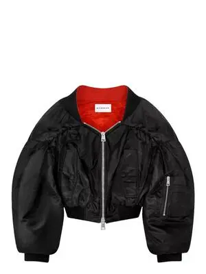 GIVENCHY Off-the-shoulder Cropped Bomber In Nylon