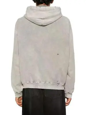 Mihara Yasuhiro Distressed-effect Zip-up Hoodie - Grey