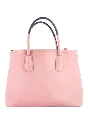 Prada Cuir Double Saffiano Leather Medium Tote Bag - Pink