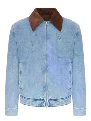 AMI Paris De Coeur Denim Jacket - Blue