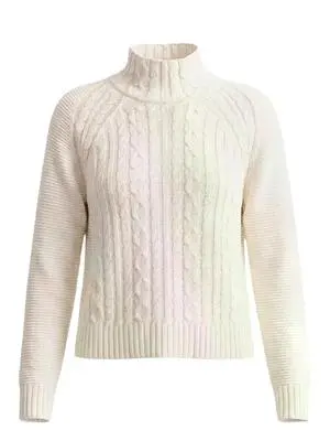 GRAN SASSO Cable-knit Raglan-sleeve Sweater - Neutrals