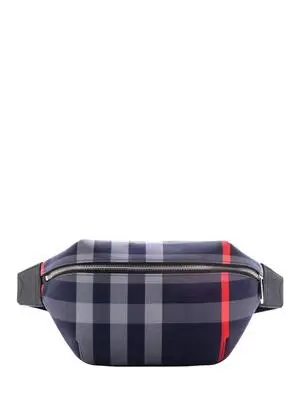 Burberry Sonny House Check Canvas Belt Bag - Blue