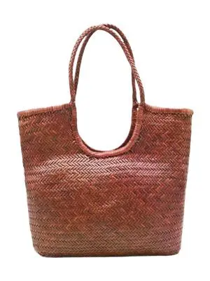 DRAGON DIFFUSION Ns Diagonal Triple Jump Woven Leather Tote Bag