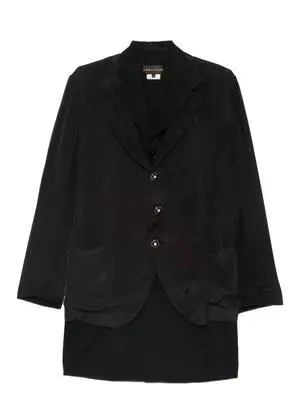 Comme Des Garçons Layered Single-breasted Blazer - Black