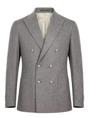 Eleventy Double-breasted Wool Suit - Grey