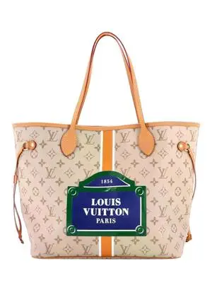 LOUIS VUITTON Neverfull Nm Monopaname Canvas Mm Tote Bag - Grey