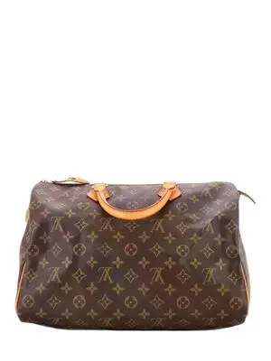 LOUIS VUITTON Speedy Handbag Monogram Canvas 35 Satchel - Brown