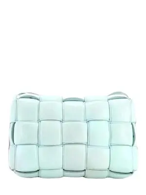 Bottega Veneta Cassette Padded Maxi Intrecciato Leather Crossbody Bag Blue