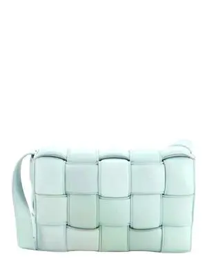 Bottega Veneta Cassette Padded Maxi Intrecciato Leather Crossbody Bag Blue