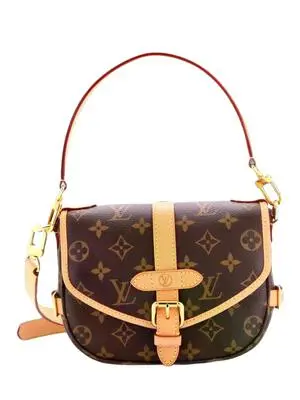 LOUIS VUITTON Saumur Handbag Monogram Canvas Bb Crossbody Bag - Brown