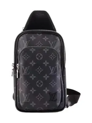 LOUIS VUITTON Avenue Sling Bag Nm Monogram Eclipse Canvas Crossbody Bag - Black