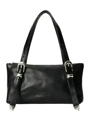 Our Legacy Buckled Leather Shoulder Bag - Black