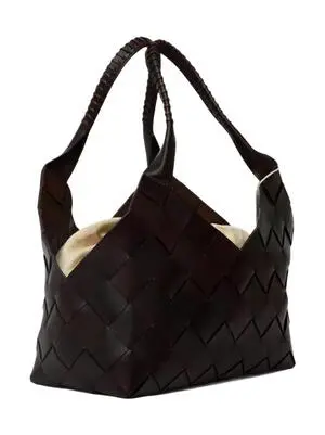 Dragon Diffusion Castello Woven Leather Tote Bag - Brown