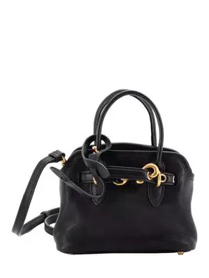 Miu Miu Aventure Leather Mini Tote Bag Black