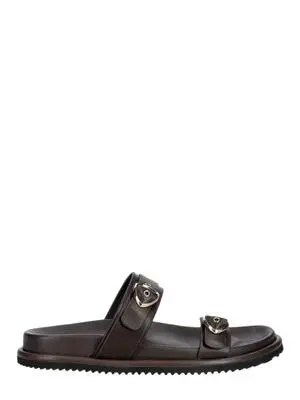 BLAUER. Bloom03 Buckle-fastening Leather Sandals - Brown