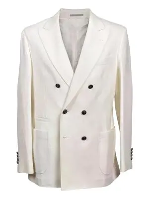 Brunello Cucinelli Double-breasted Blazer - White