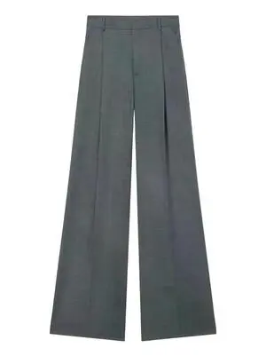 Blumarine Pleated Palazzo Pants - Grey