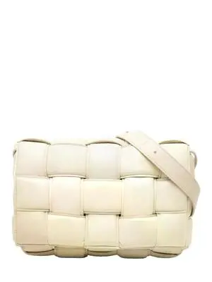 Bottega Veneta 2012-2026 Nappa Intrecciato Padded Cassette Crossbody Bag - White