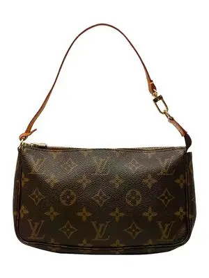 LOUIS VUITTON 2000 Monogram Pochette Accessoires Shoulder Bag - Brown