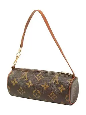 LOUIS VUITTON 1990-2010 Monogram Papillon Pochette Handbag - Brown