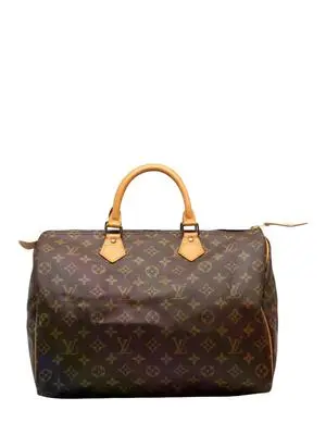 LOUIS VUITTON 1991 Monogram Speedy 35 Boston Bag - Brown