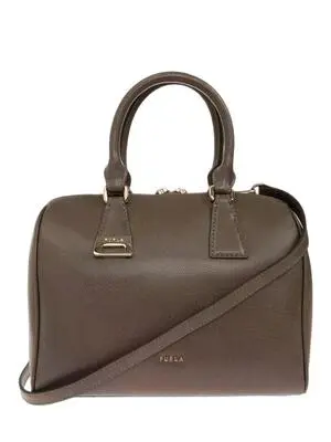 Furla Olivia Grained-leather Tote Bag - Grey