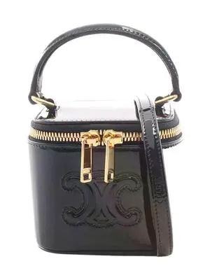 CELINE 2001-2026 Mini Patent Cuir Triomphe Vanity Case Satchel