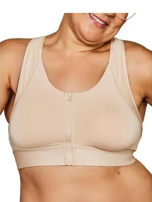 MEADOW Hero Front Closure Sports Bra Mastectomy Friendly - Buff
