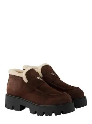 Prada Suede Loafers - Dark Brown