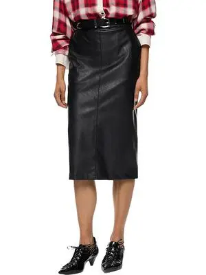 Pinko Gerbera Coated Skirt - Black