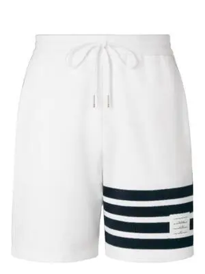 Thom Browne 4-bar Loopback Shorts - White