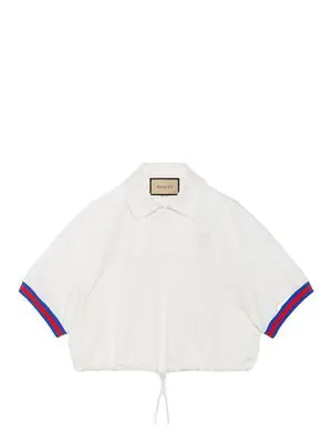 Gucci Logo Patch Polo Shirt - White