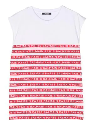 Balmain Logo-print Sleeveless T-shirt - White