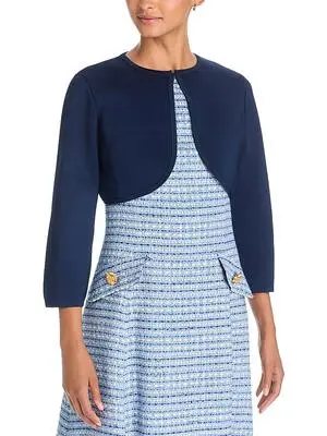 Carolina Herrera Cropped Bolero Sweater - Midnight