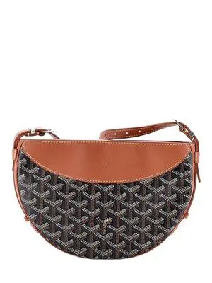 Goyard Hirondelle Shoulder Bag Coated Canvas And Leather - Brown