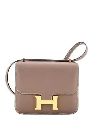Hermès Constance Epsom Leather Shoulder Bag - Gray