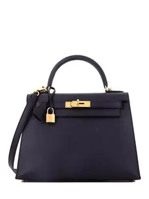 Hermès Kelly 28 Epsom Leather Handbag - Noir