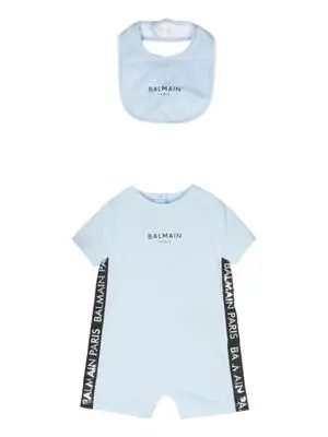 Balmain Logo-print Cotton Shorties Set - Blue