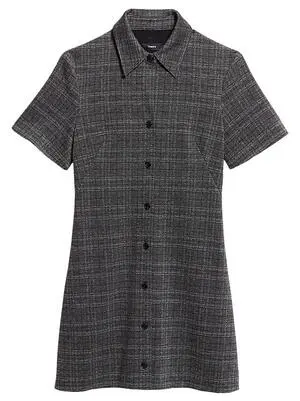 Theory Mini Shirt Dress - Wine Multi