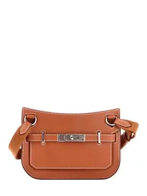 Hermès Jypsiere Evercolor Leather Bag - Brown