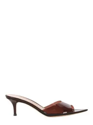 GIANVITO ROSSI Elle 55mm Transparent-strap Mules - Brown