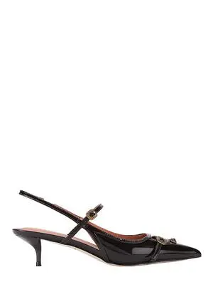 Kurt Geiger Rebecca Leather Slingback Pumps - Dark Brown
