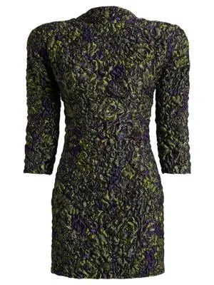 Balmain Cloqué Jacquard Dress - Green