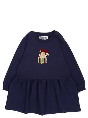 Moschino Teddy Bear Ruffled Dress - Navy Blue