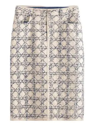 Dior Dioriviera Cannage Pencil Skirt - Nude