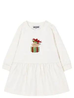 Moschino Teddy Bear-print Dress - Ivory